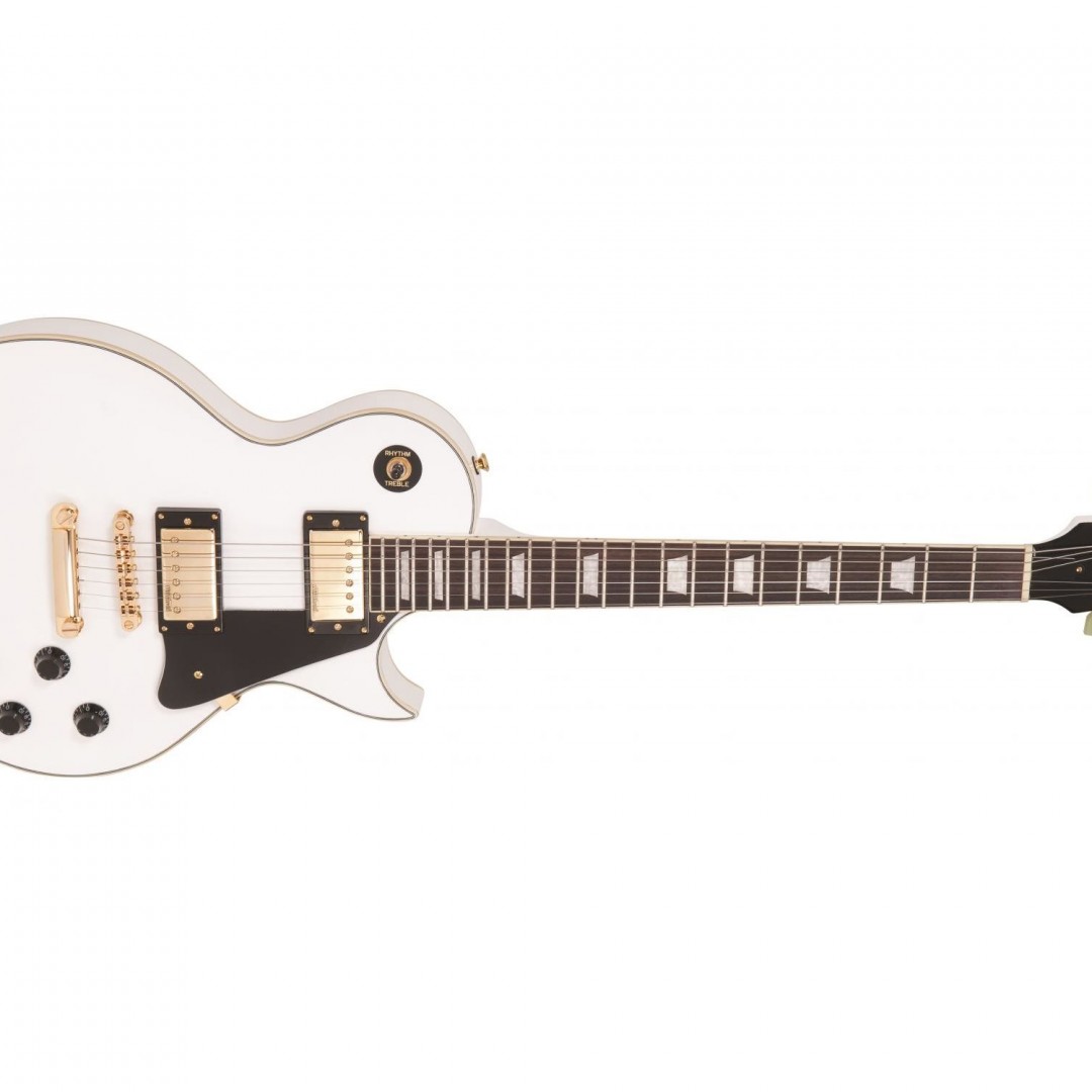 VINTAGE V100 ARTIC WHITE Guitarra Electrica Mango Encolado Tune-O-Matic ...